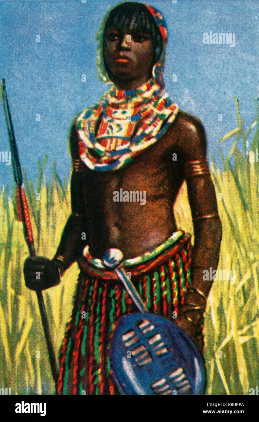 African Warrior With Spear