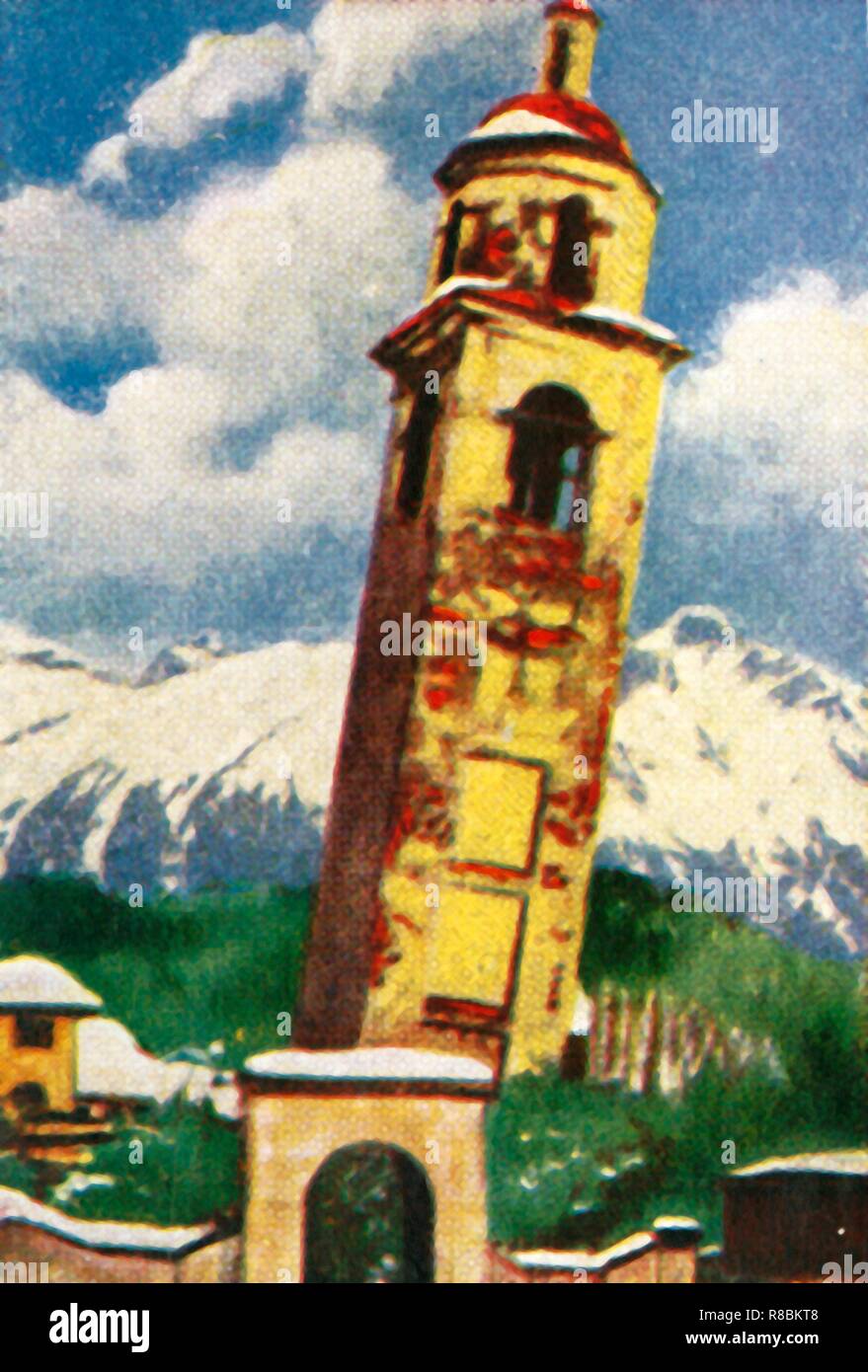 The Leaning Tower of St Moritz, c1928. Creator: Unknown Stock Photo - Alamy