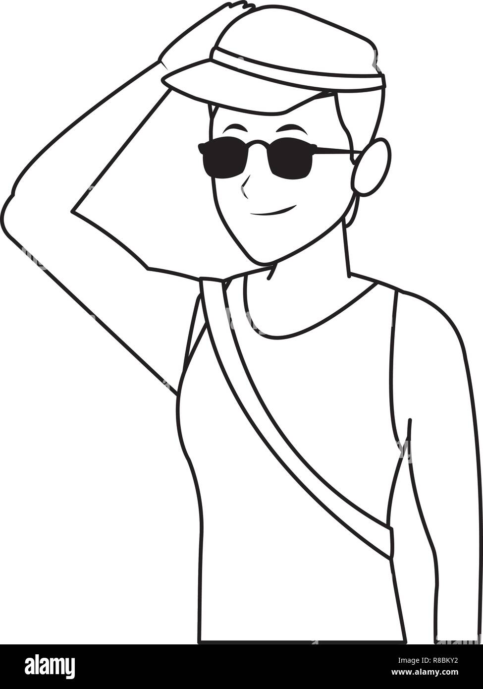 lifeguard man halfbody Stock Vector Image & Art - Alamy