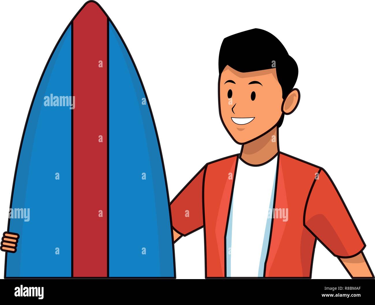 Half Surfboard Stock Vector Images Alamy