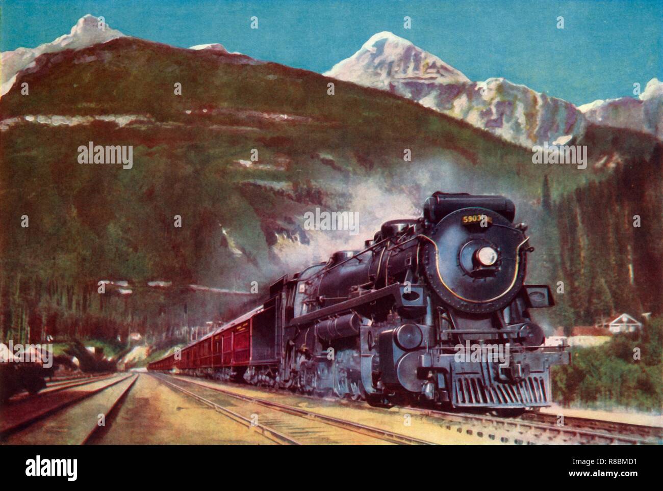 'A Canadian Pacific Railway Giant at the foot of the Rockies', 1935 ...