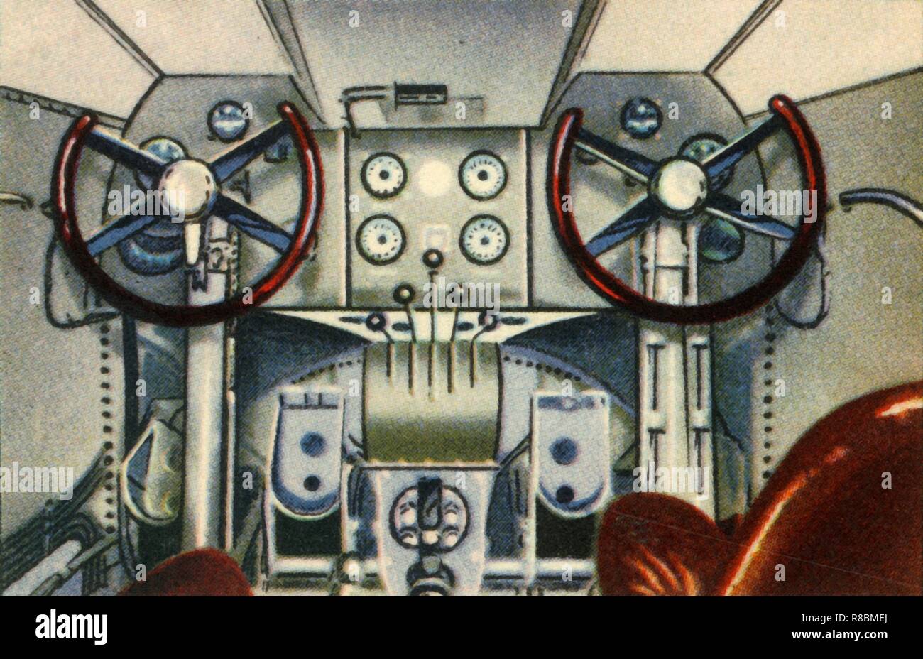 Cockpit on board the Dornier flying boat, 1920s, (1932). Creator ...