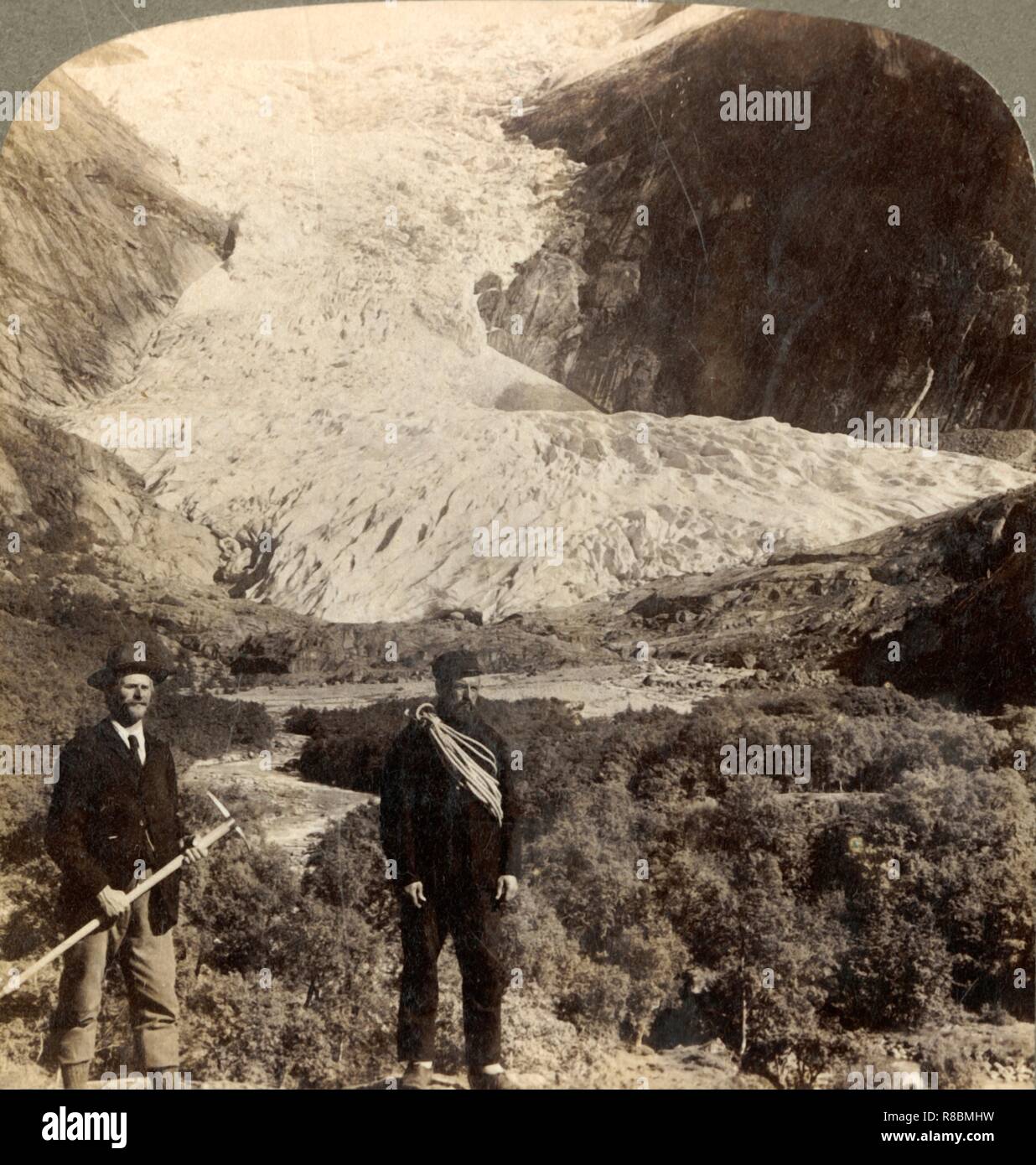 'Perilous Brigsdal Glacier, one of the grandest in all Norway', c1905 ...