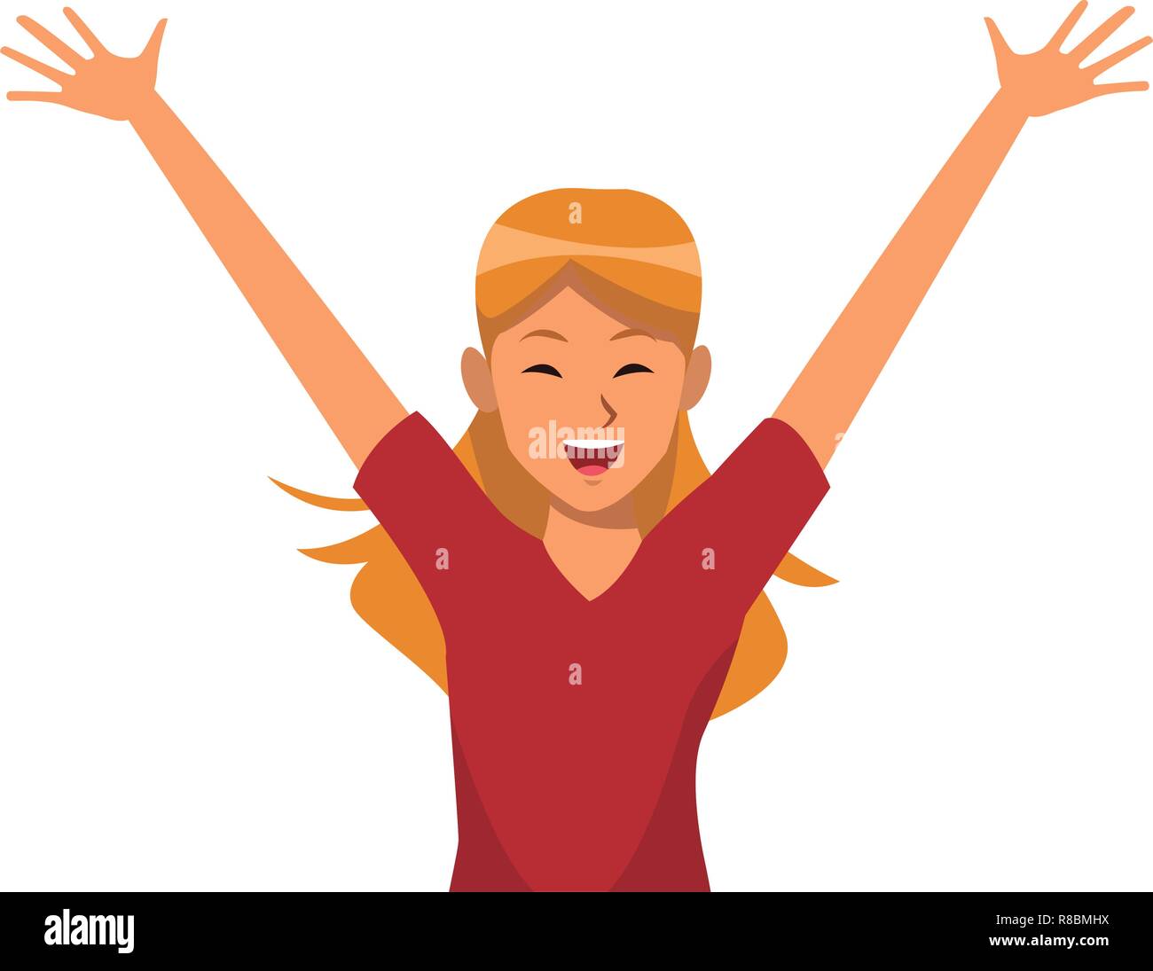 Woman presenting hands Stock Vector Images - Alamy
