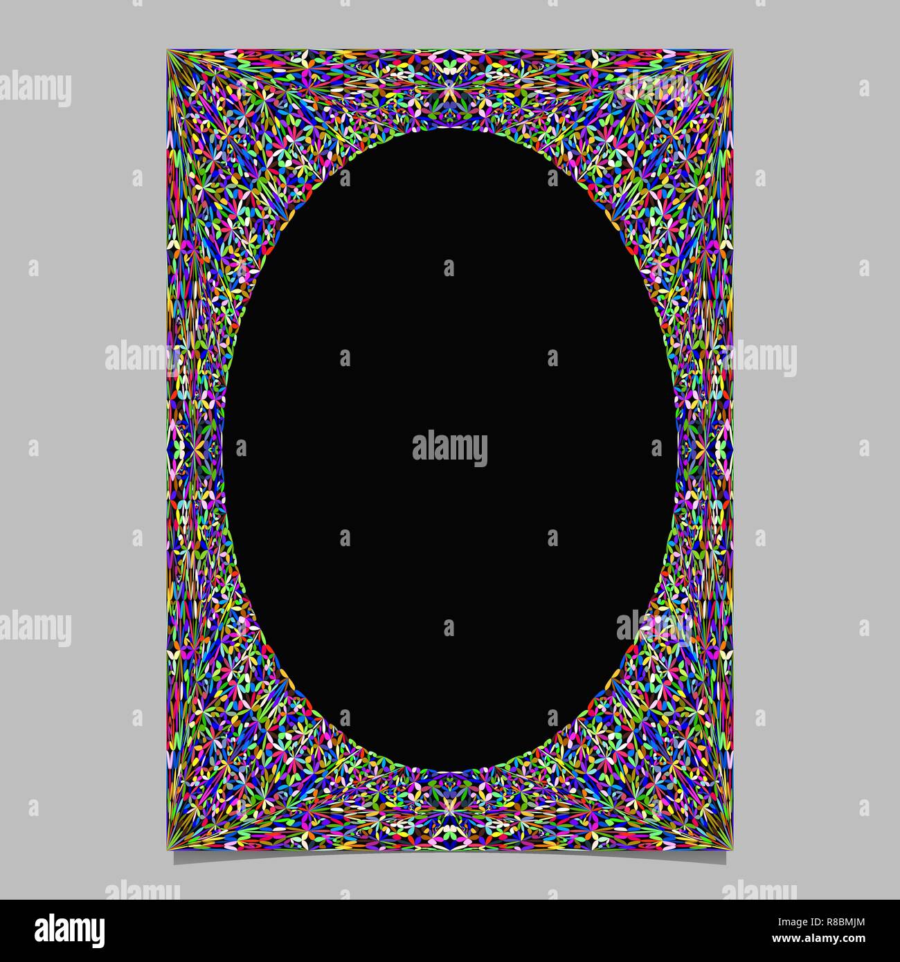 Colorful flower pattern flyer frame - vector stationery background ...