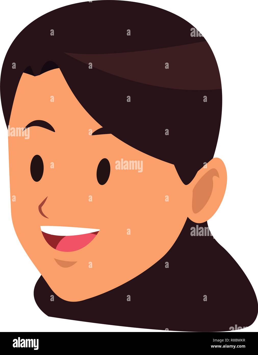 woman brunette smiling only face Stock Vector Image & Art - Alamy