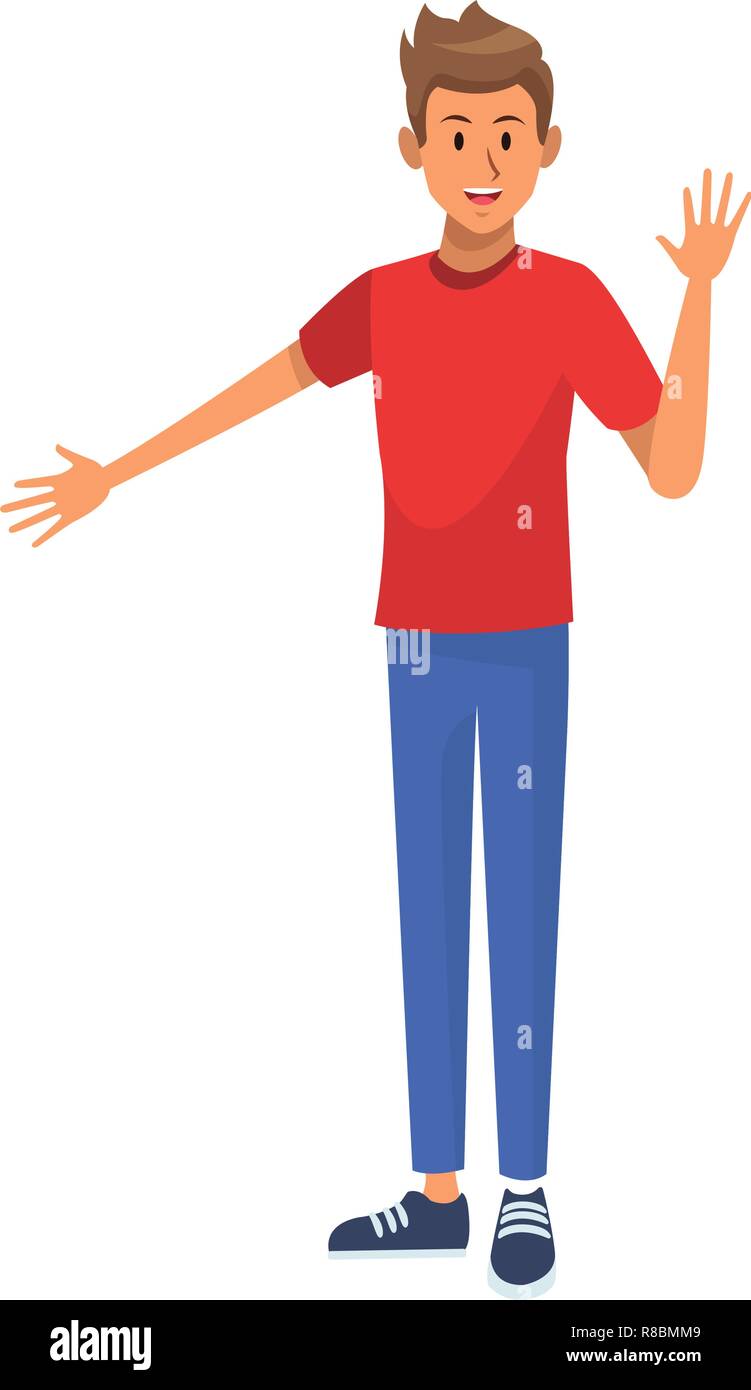 man saying hi Stock Vector Image & Art - Alamy