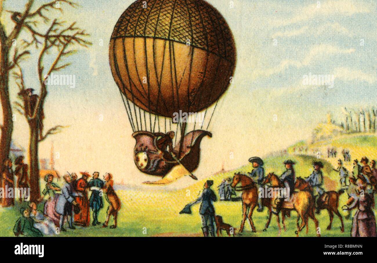 First hydrogen balloon flight france hi-res stock photography and ...