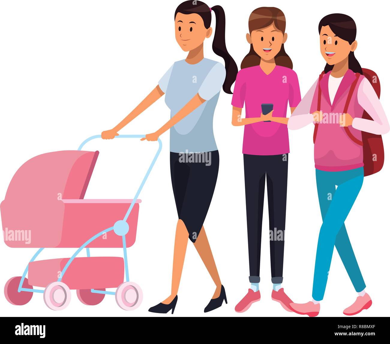 women with pram Stock Vector Image & Art - Alamy