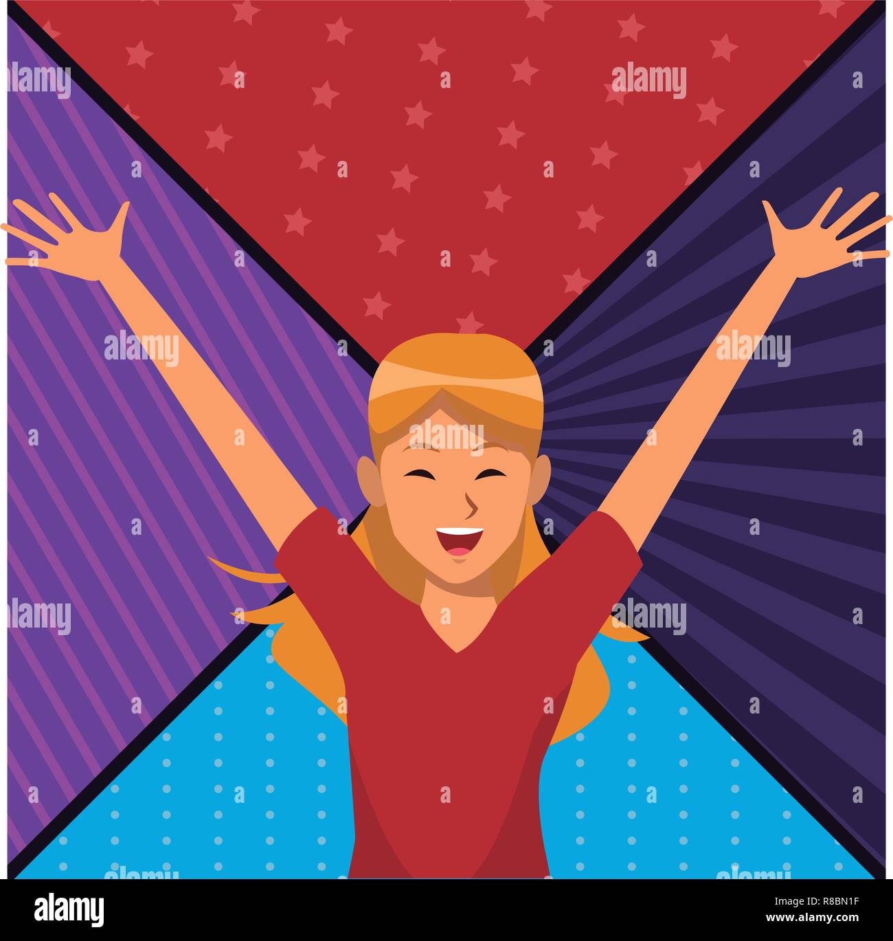 Screaming with fun Stock Vector Images - Alamy
