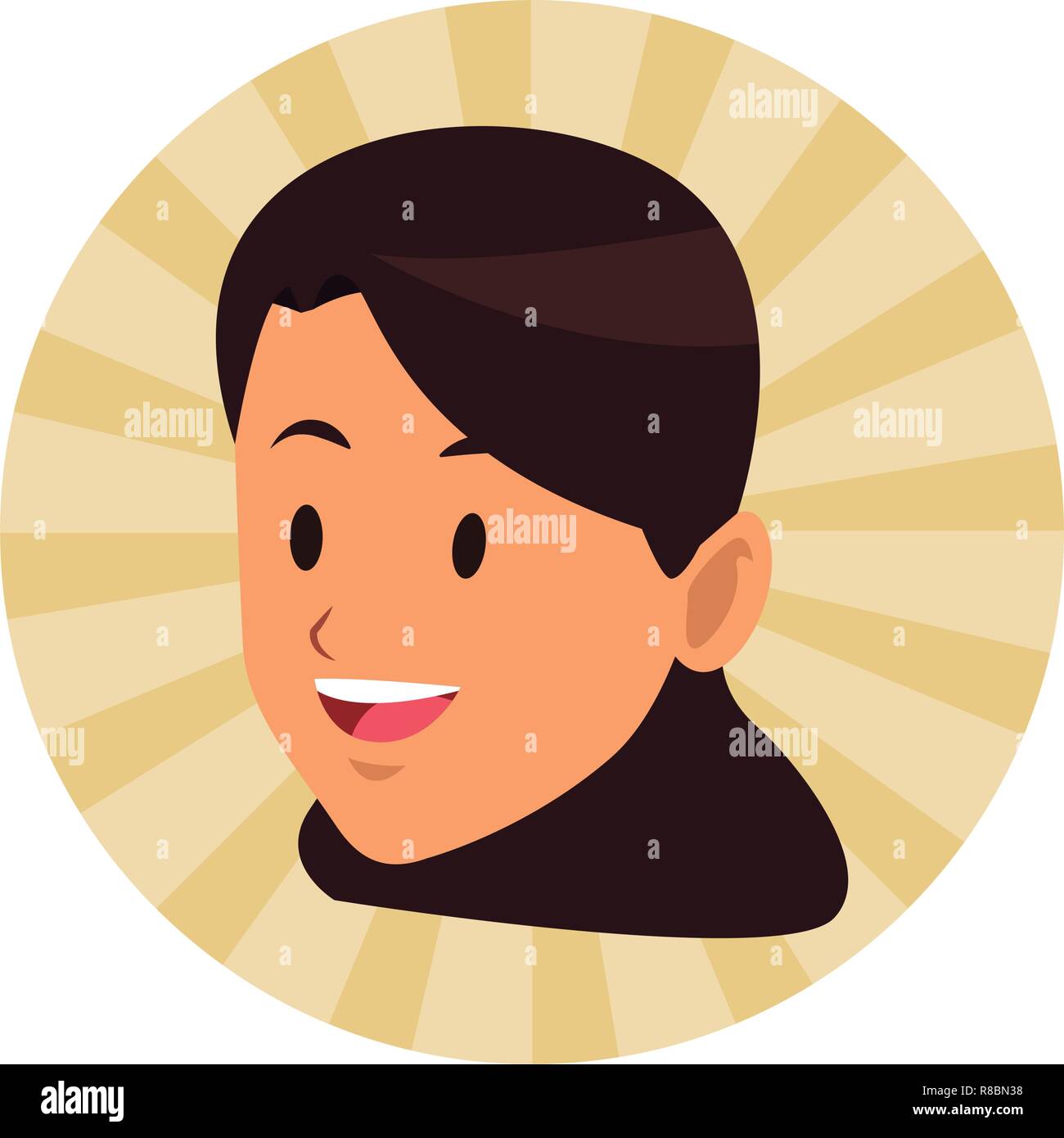 woman brunette smiling only face Stock Vector Image & Art - Alamy
