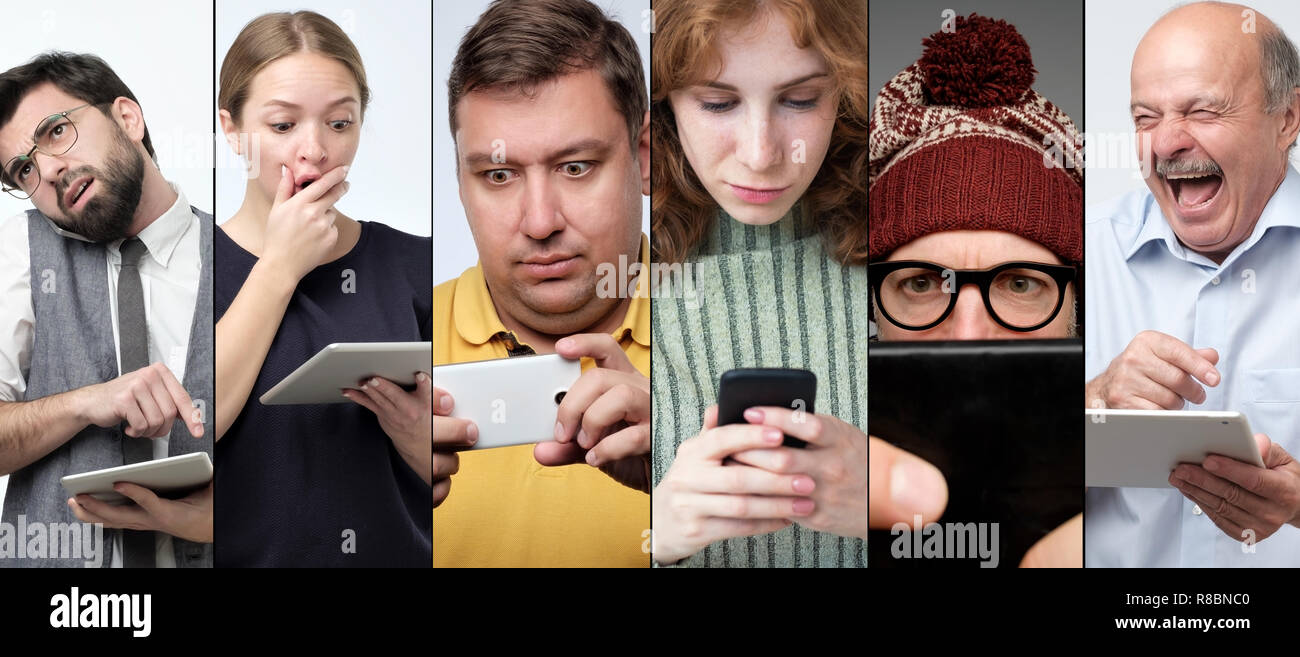 Computer mobile phone collage hi-res stock photography and images - Alamy