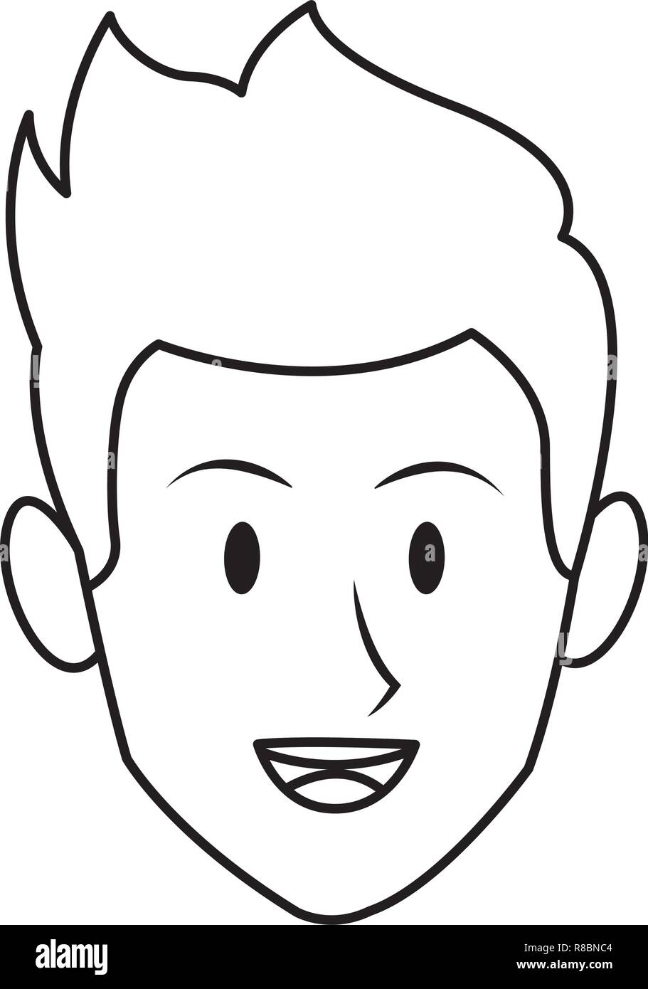 man only face black and white Stock Vector Image & Art - Alamy