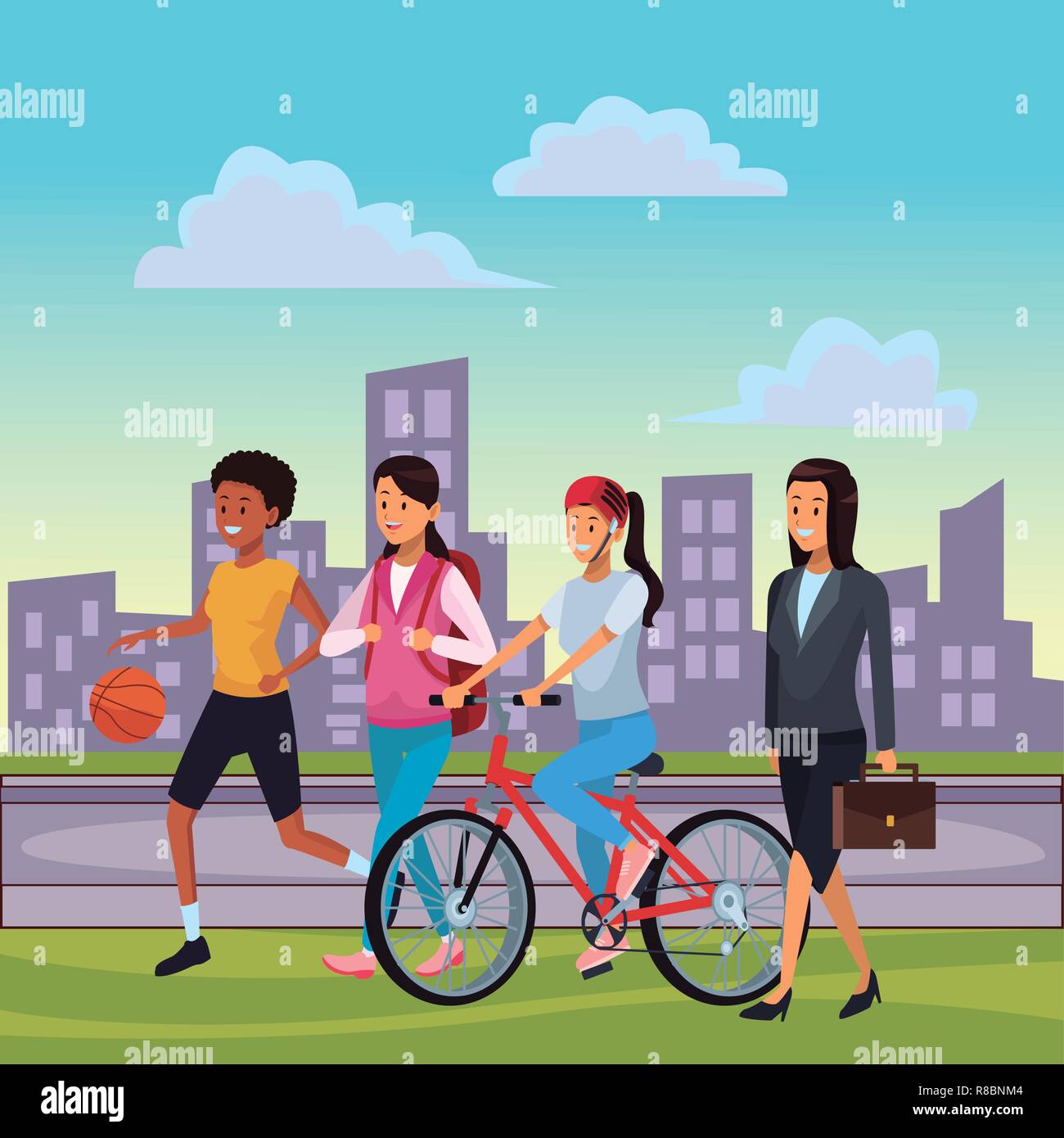 woman daily routine Stock Vector Image & Art - Alamy