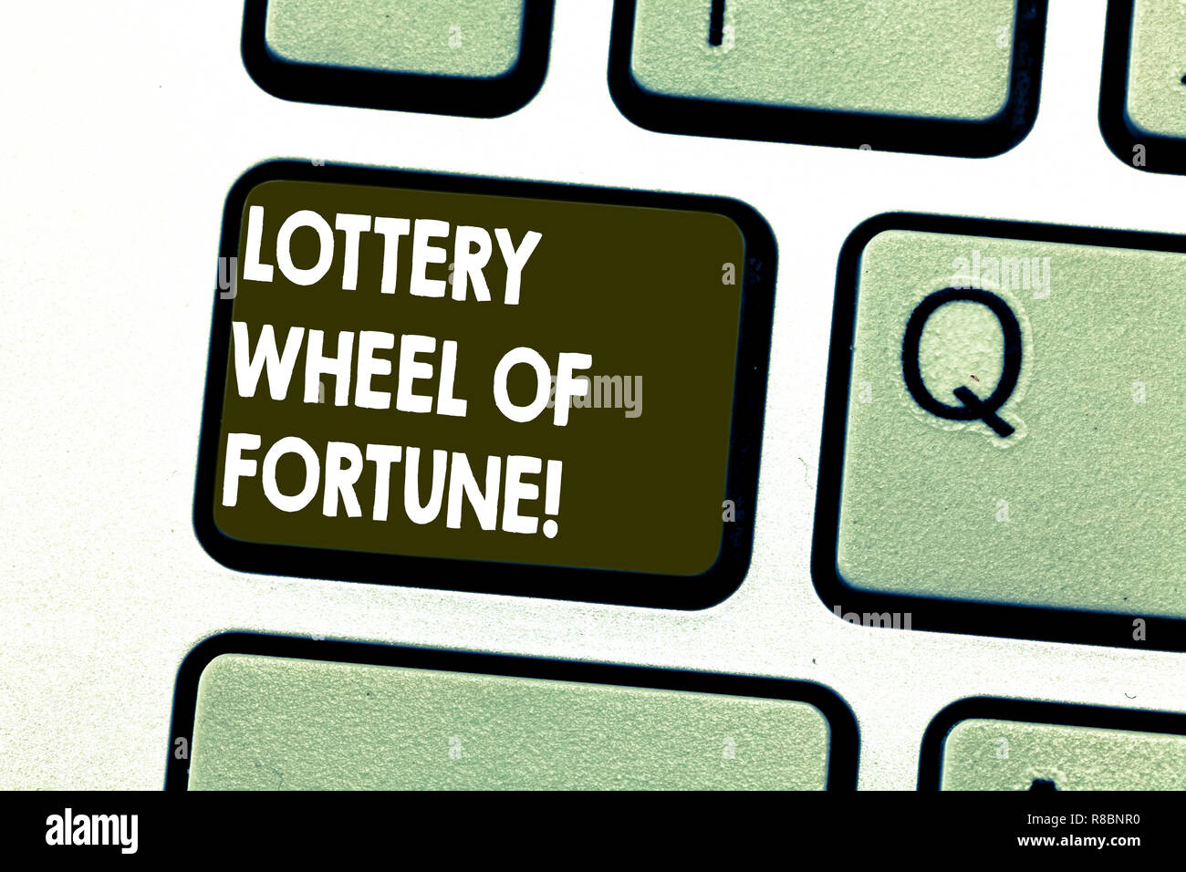 Text sign showing Lottery Wheel Of Fortune. Conceptual photo Chances ...