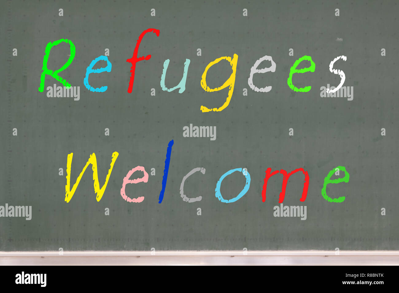 Refugees Welcome Germany Stock Photo - Alamy