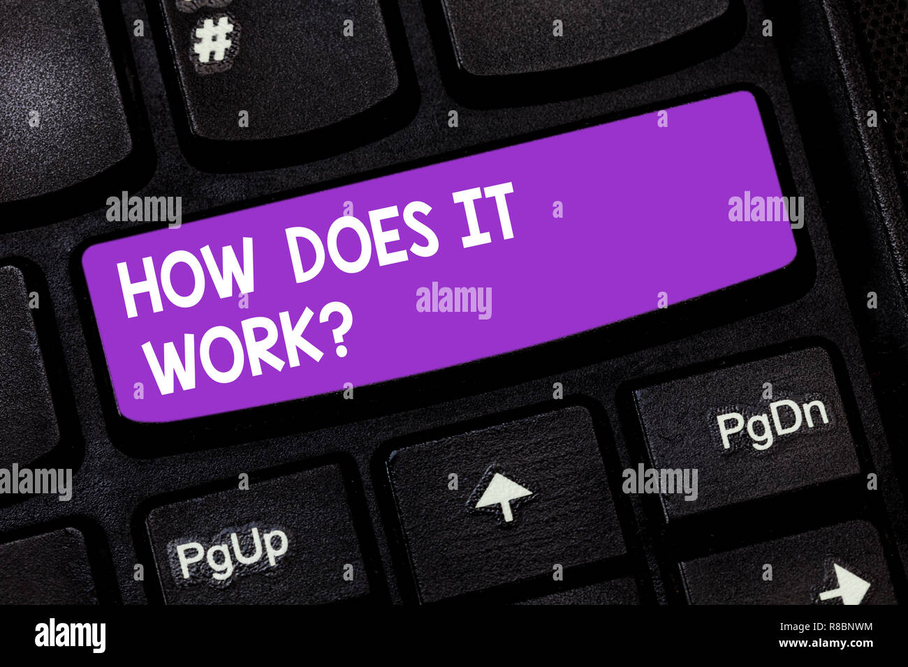 Handwriting text How Does It Workquestion. Concept meaning Instructions ...