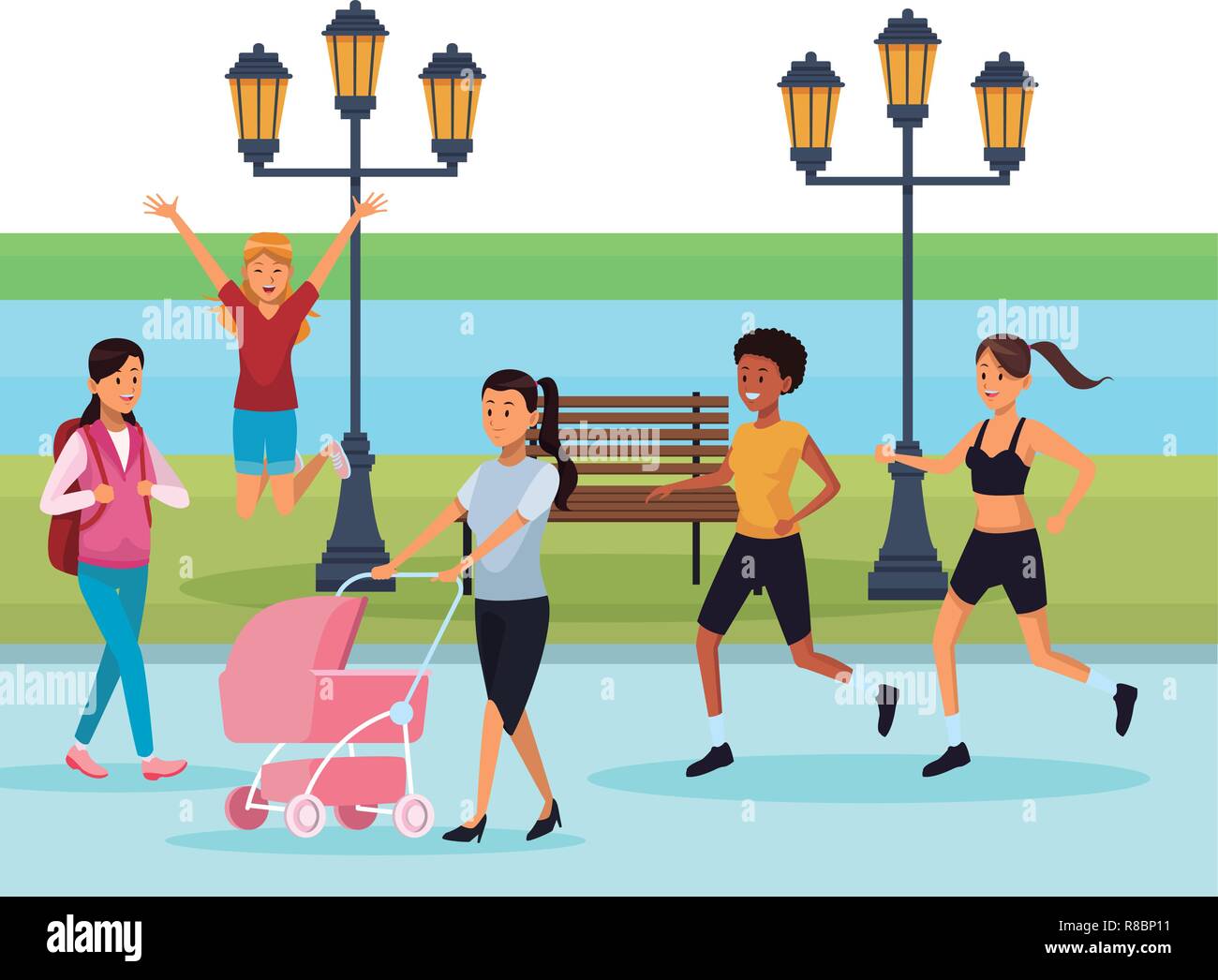 women daily routine Stock Vector Image & Art - Alamy