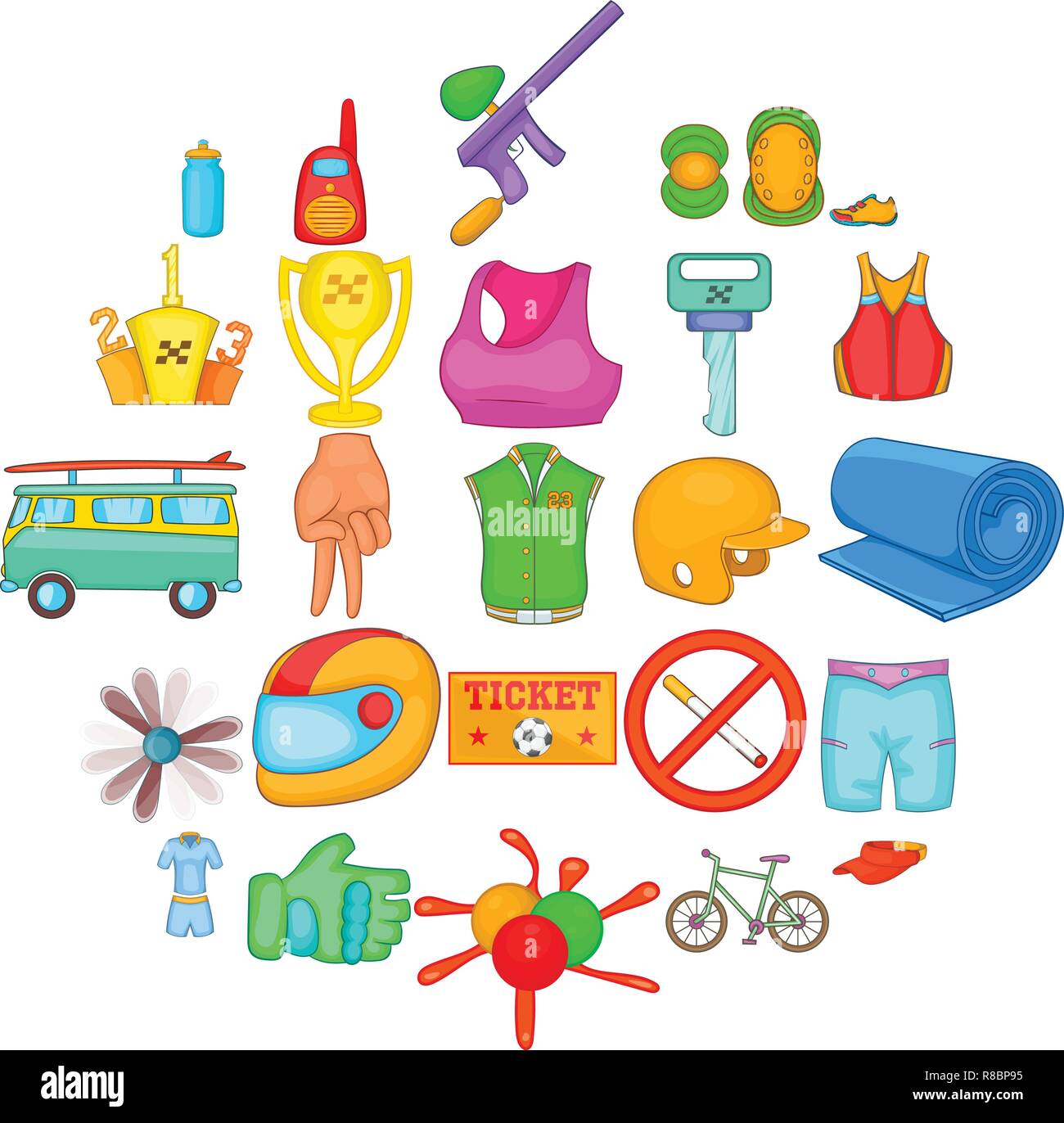 Training reaction icons set, cartoon style Stock Vector Image & Art - Alamy