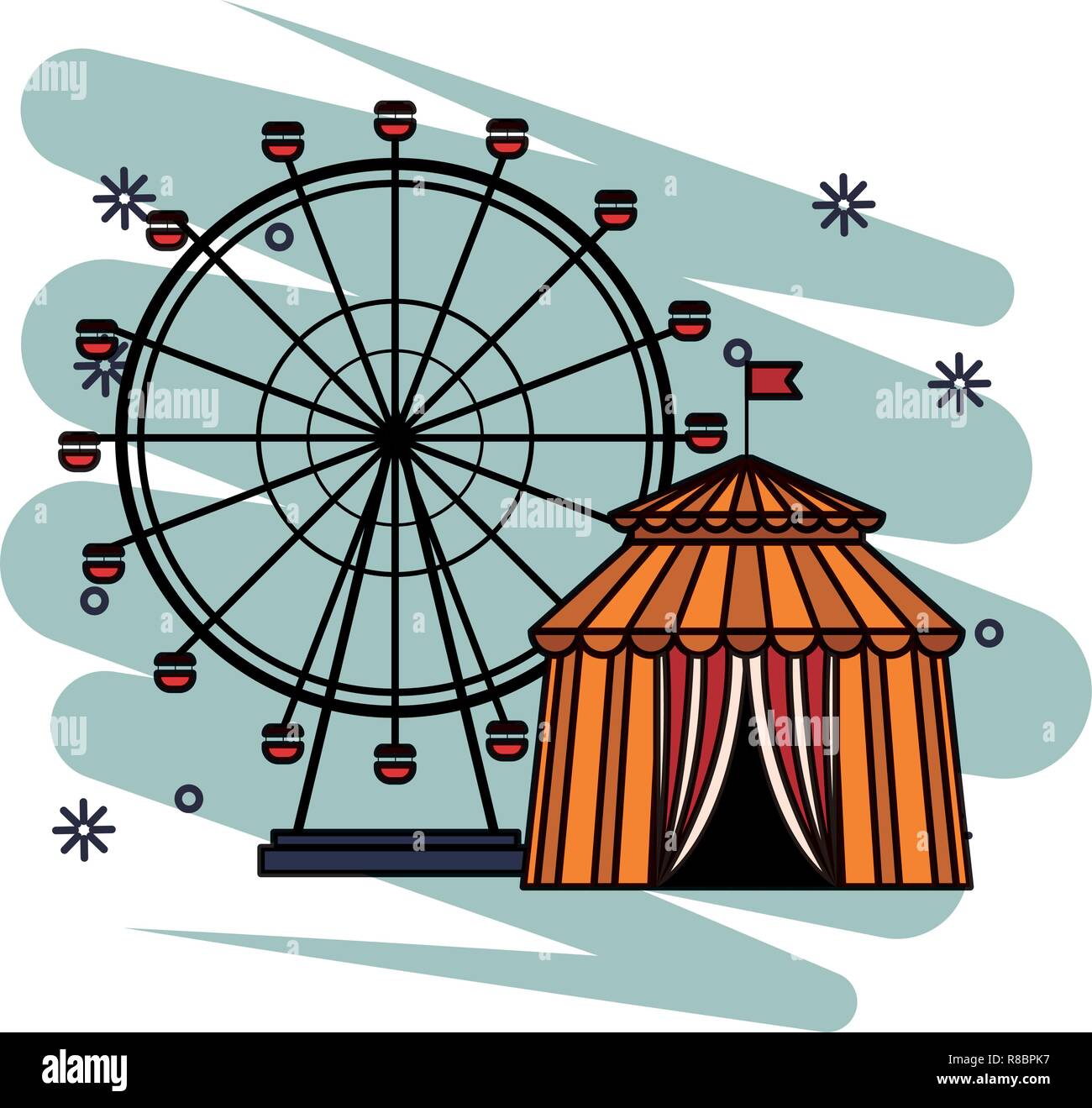 ferries wheel icon pop art Stock Vector Image & Art - Alamy