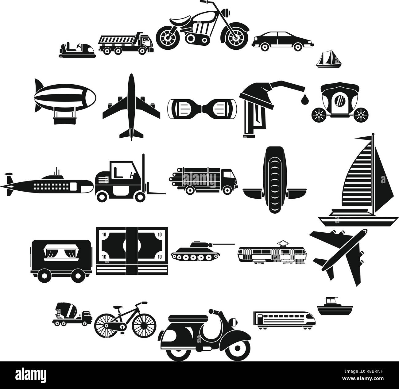 Ride icons set, simple style Stock Vector Image & Art - Alamy