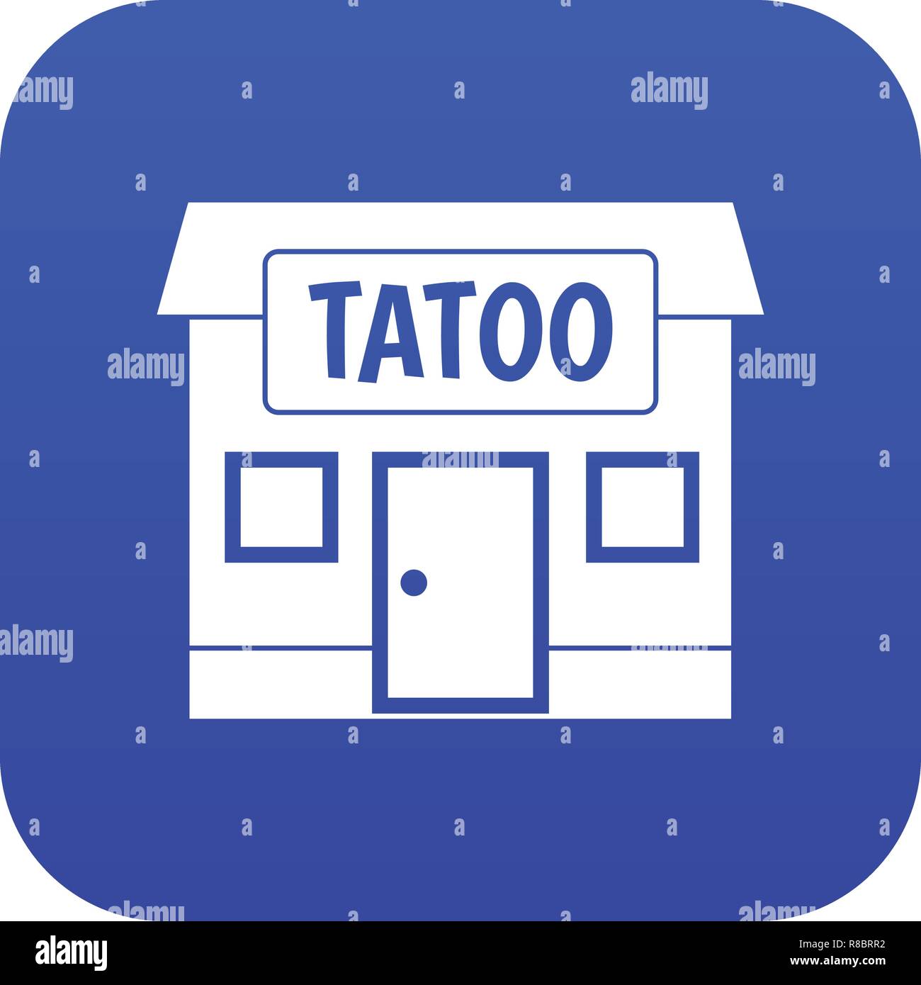 Tattoo salon building icon digital blue Stock Vector Image & Art - Alamy