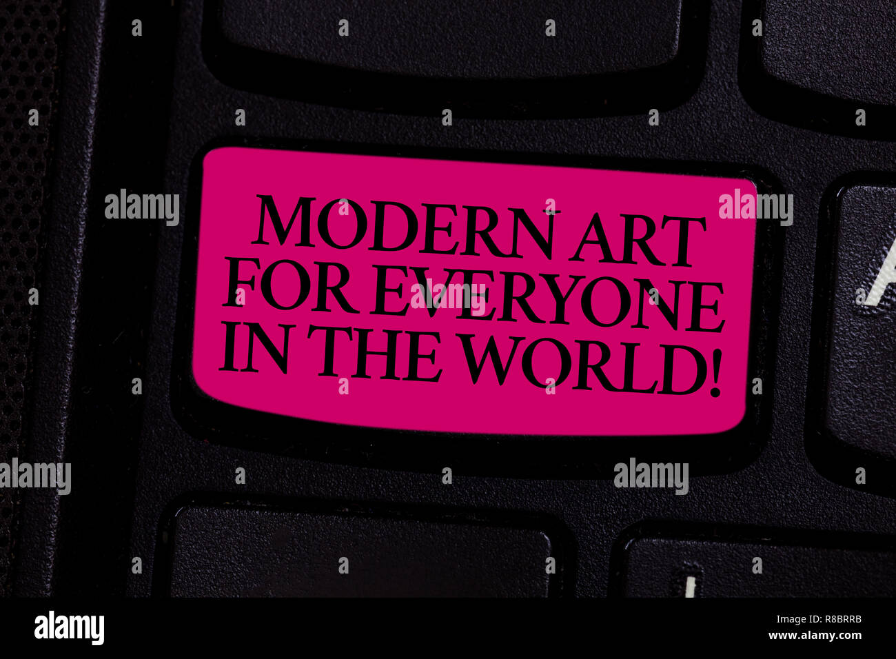 Handwriting text writing Modern Art For Everyone In The World. Concept ...