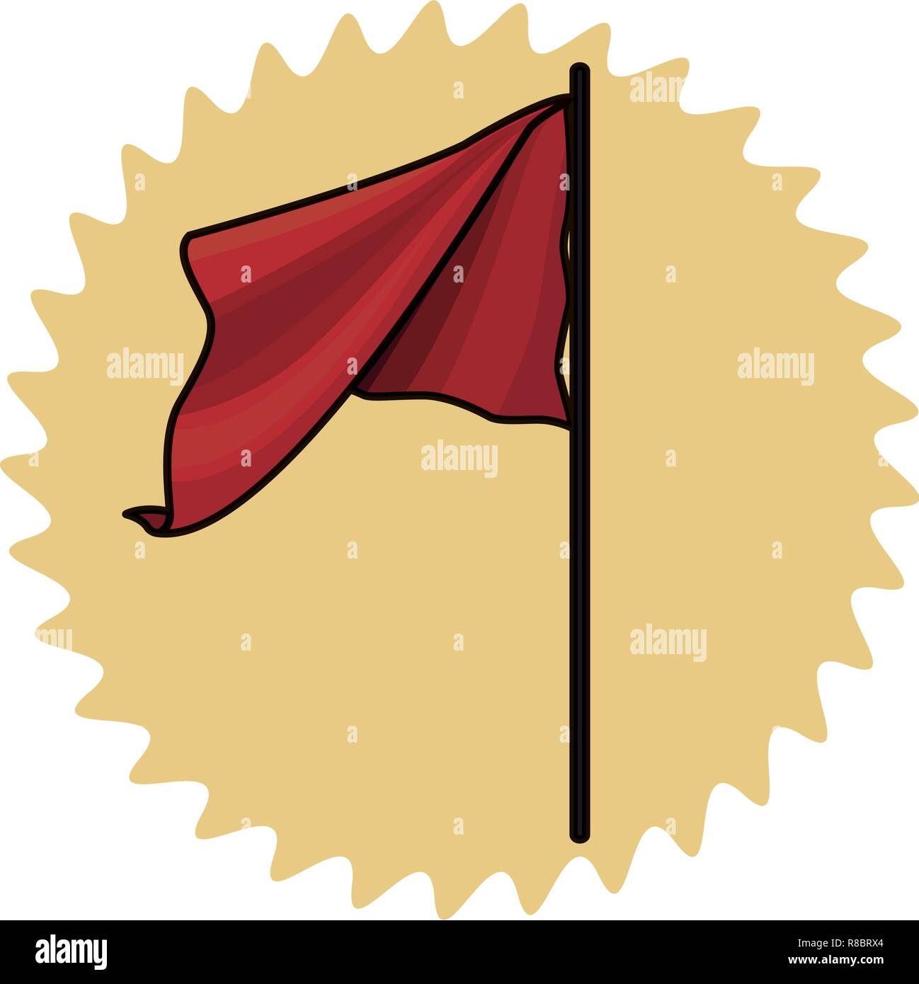 flag waving icon Stock Vector Image & Art - Alamy