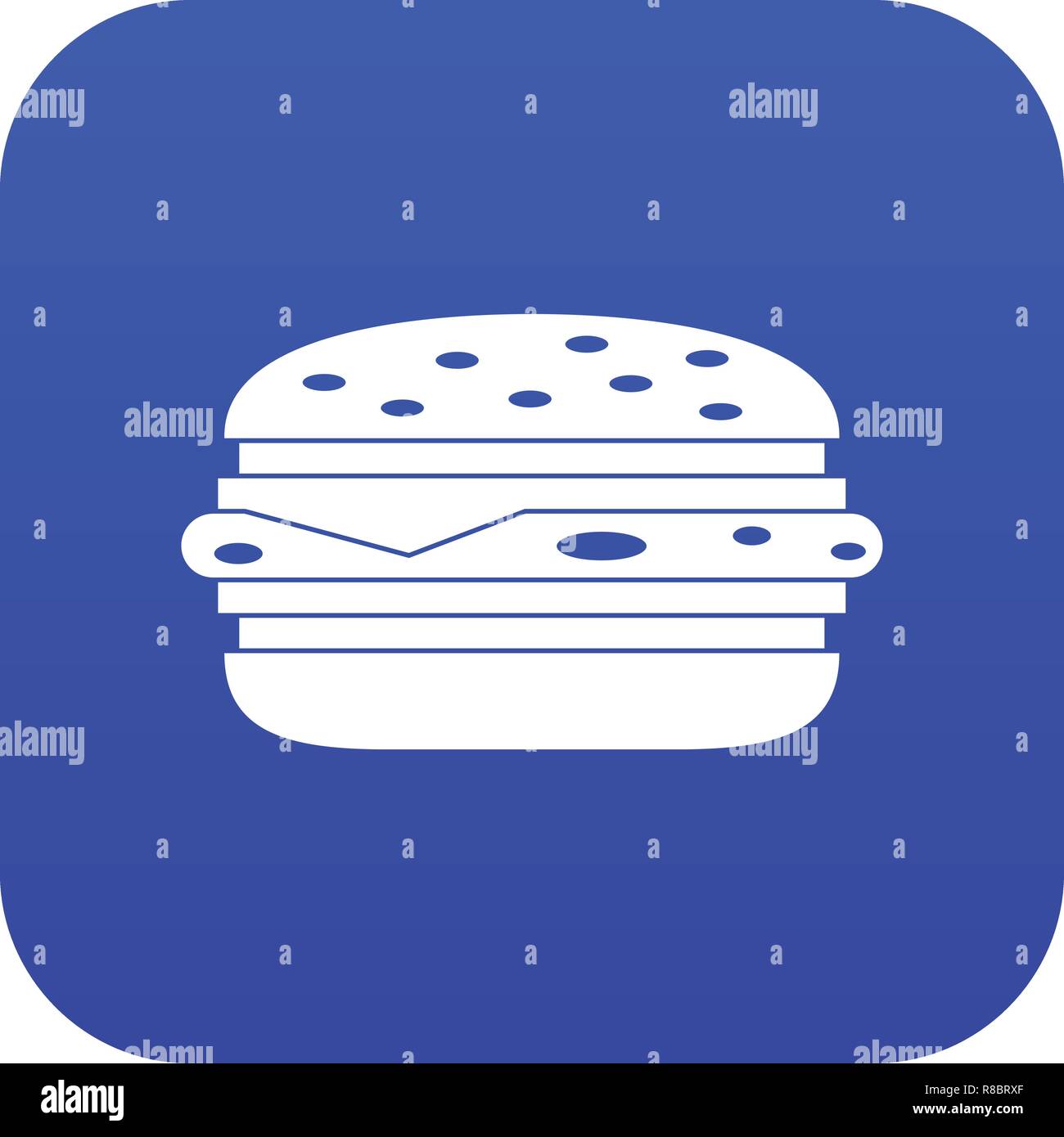 Burger icon digital blue Stock Vector Image & Art - Alamy