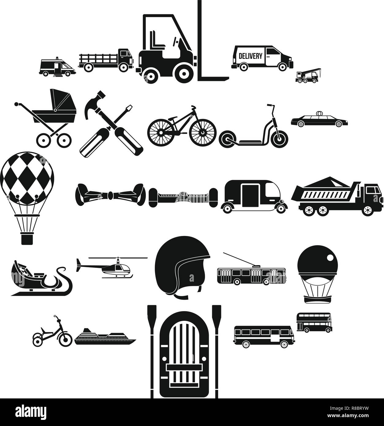 Drive icons set, simple style Stock Vector Image & Art - Alamy