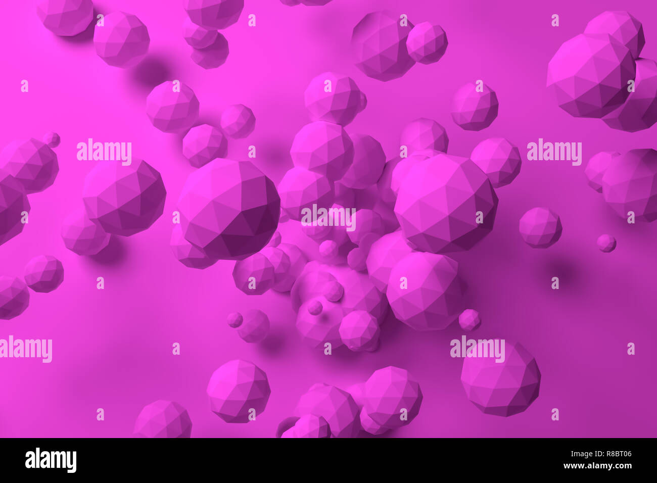 Abstract 3D shape or mesh rendering, with color lighting setup, for ...