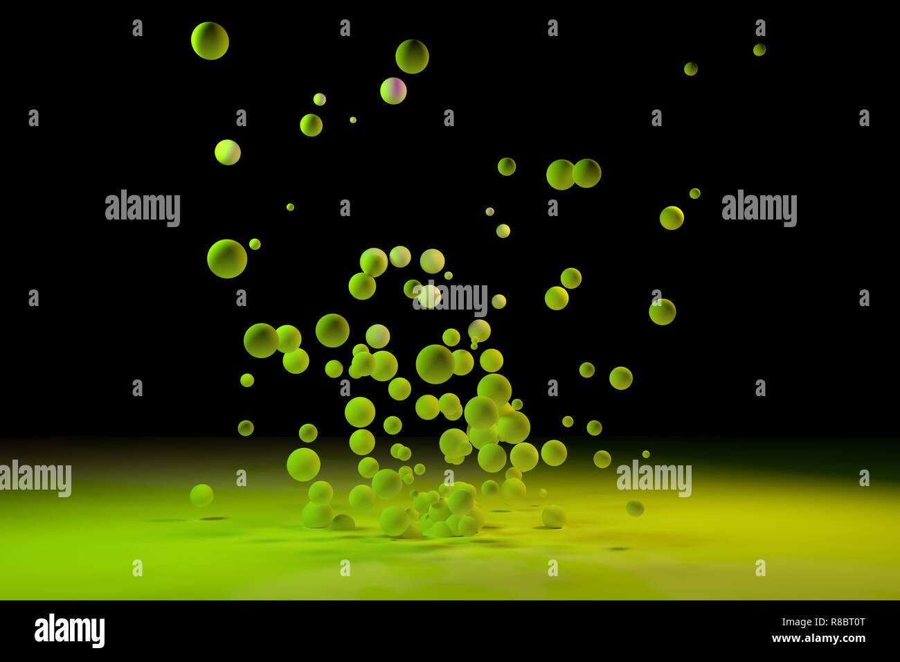 Abstract 3D shape or mesh rendering, with color lighting setup, for ...