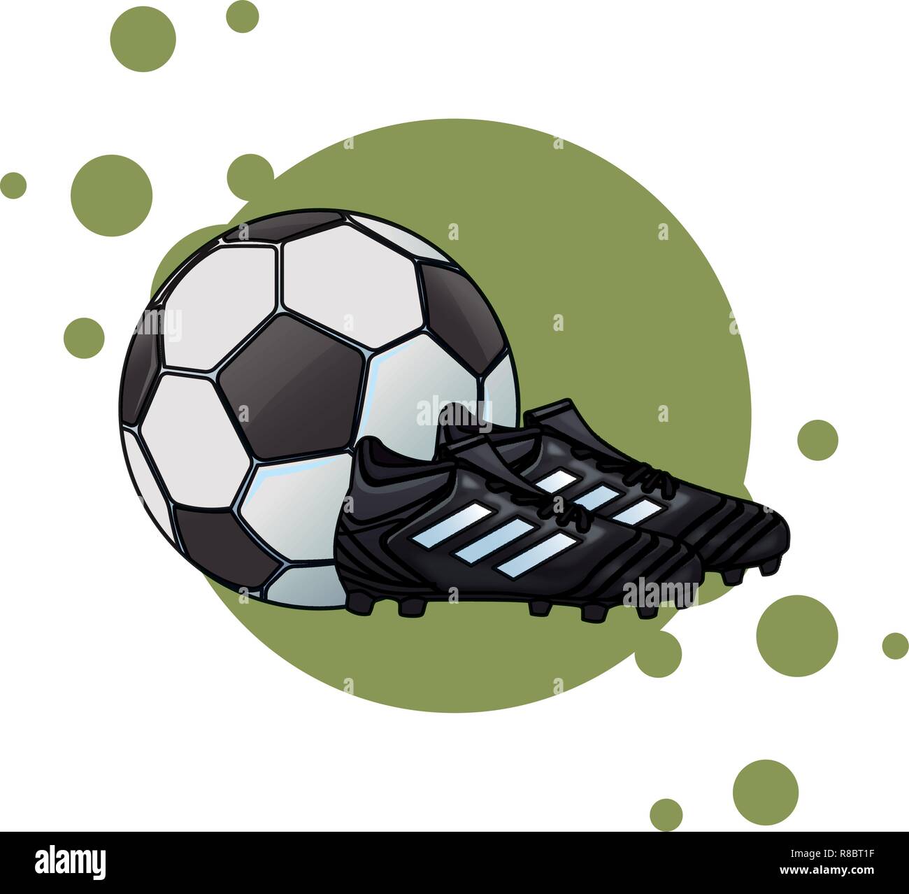 Cartoon football boots Cut Out Stock Images & Pictures - Alamy