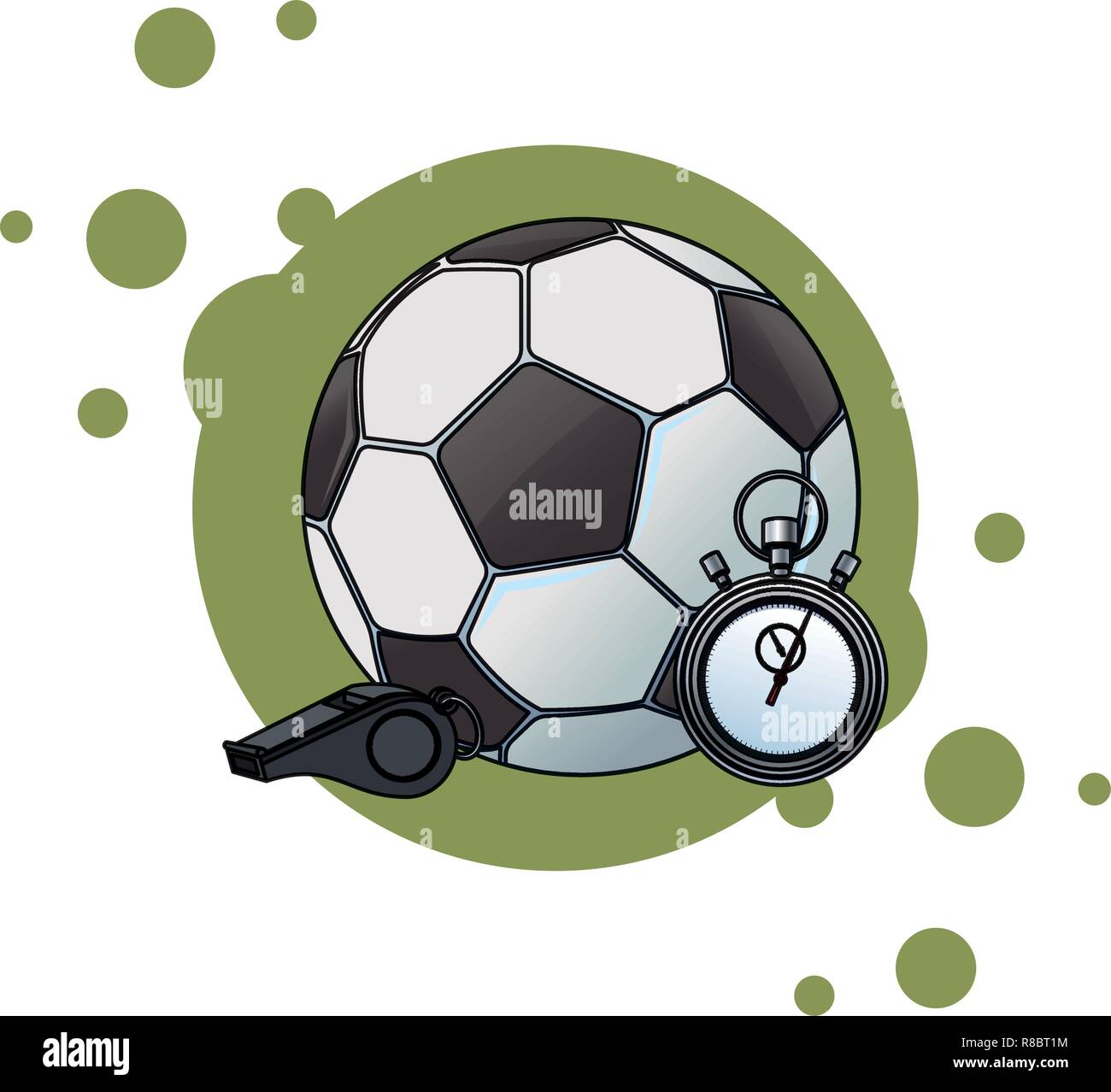 Referee whistle stopwatch Stock Vector Images - Alamy