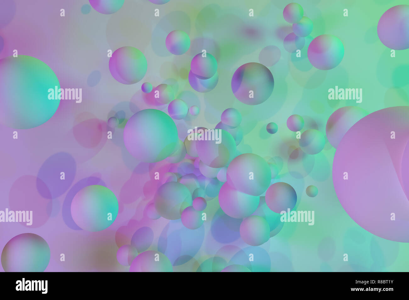 Abstract 3D shape or mesh rendering, with color lighting setup, for ...