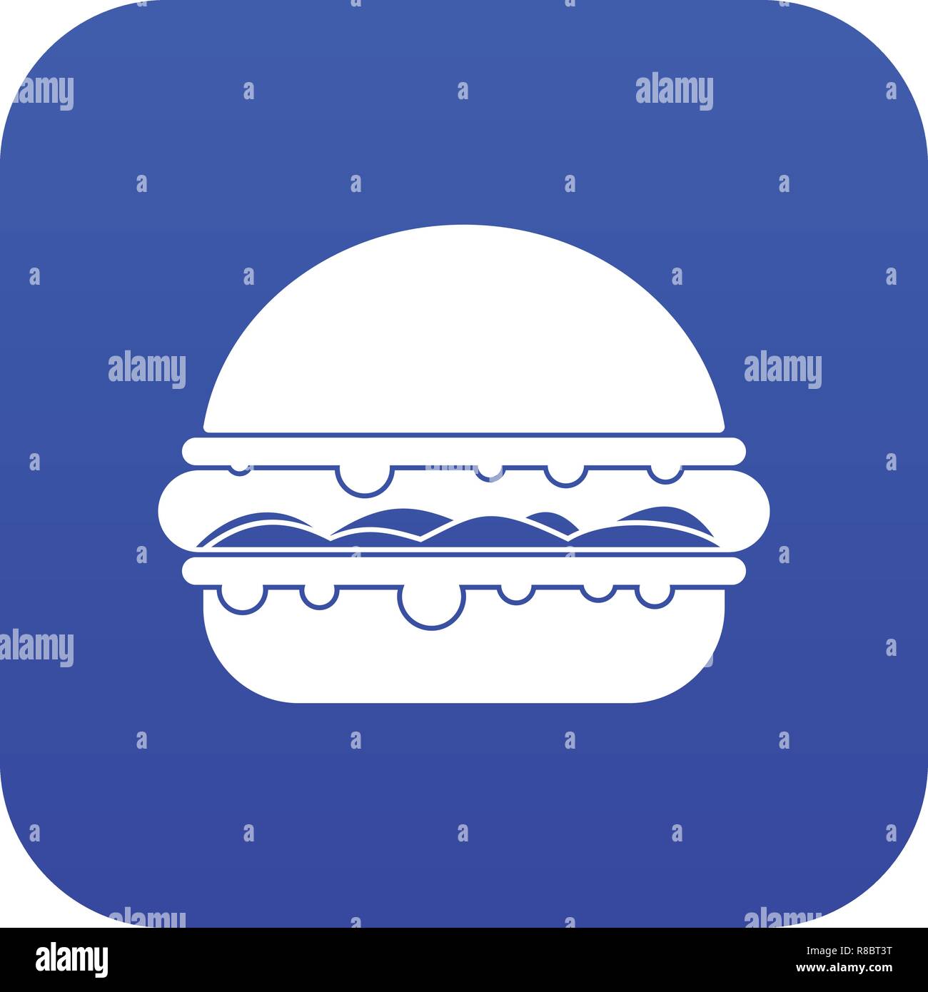 Burger icon digital blue Stock Vector Image & Art - Alamy