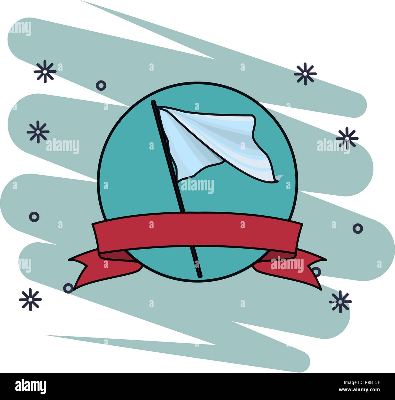 flag waving icon Stock Vector Image & Art - Alamy