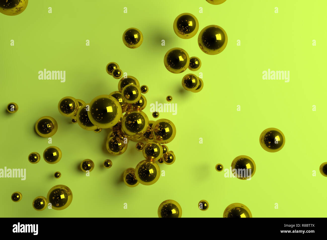 Abstract 3D shape or mesh rendering, with color lighting setup, for ...