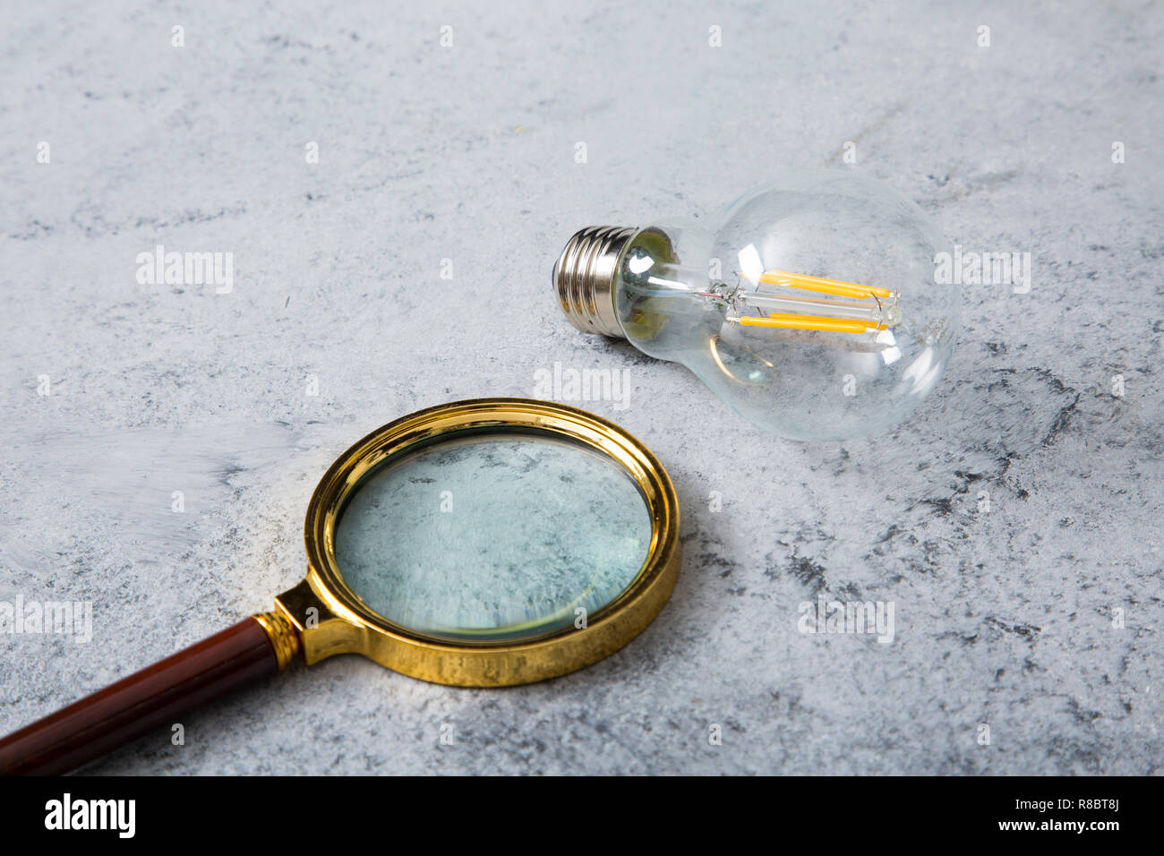 Light bulb glowing as Business idea concept with concept creative ...