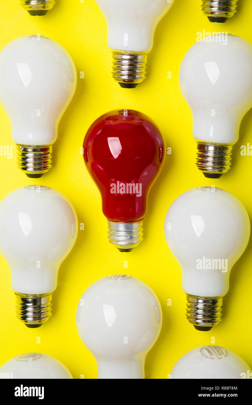 Light bulb glowing as Business idea concept with concept creative ...
