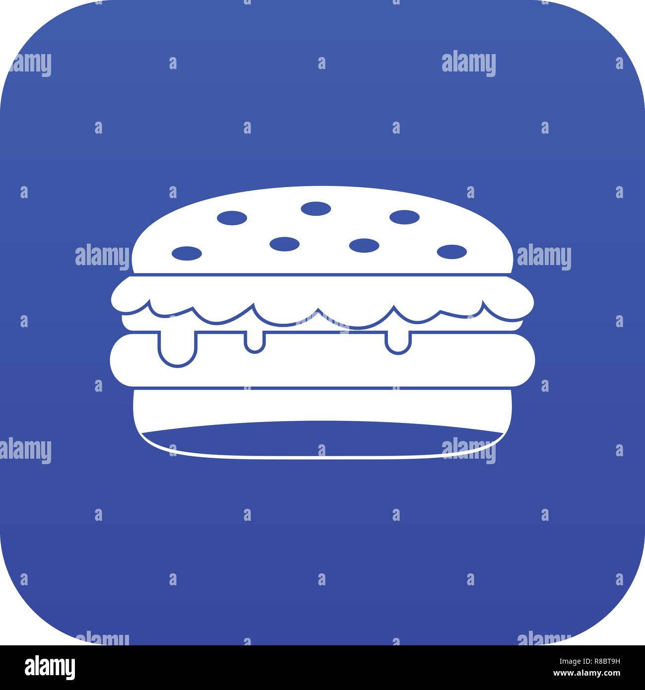 Burger icon digital blue Stock Vector Image & Art - Alamy