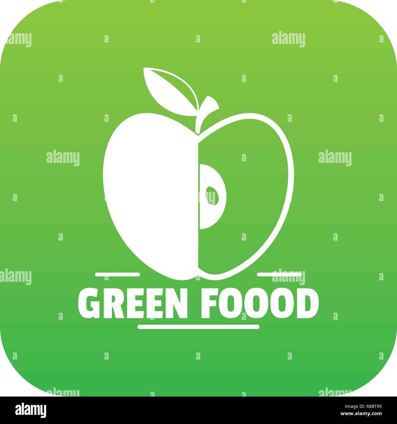Green food icon green vector Stock Vector Image & Art - Alamy