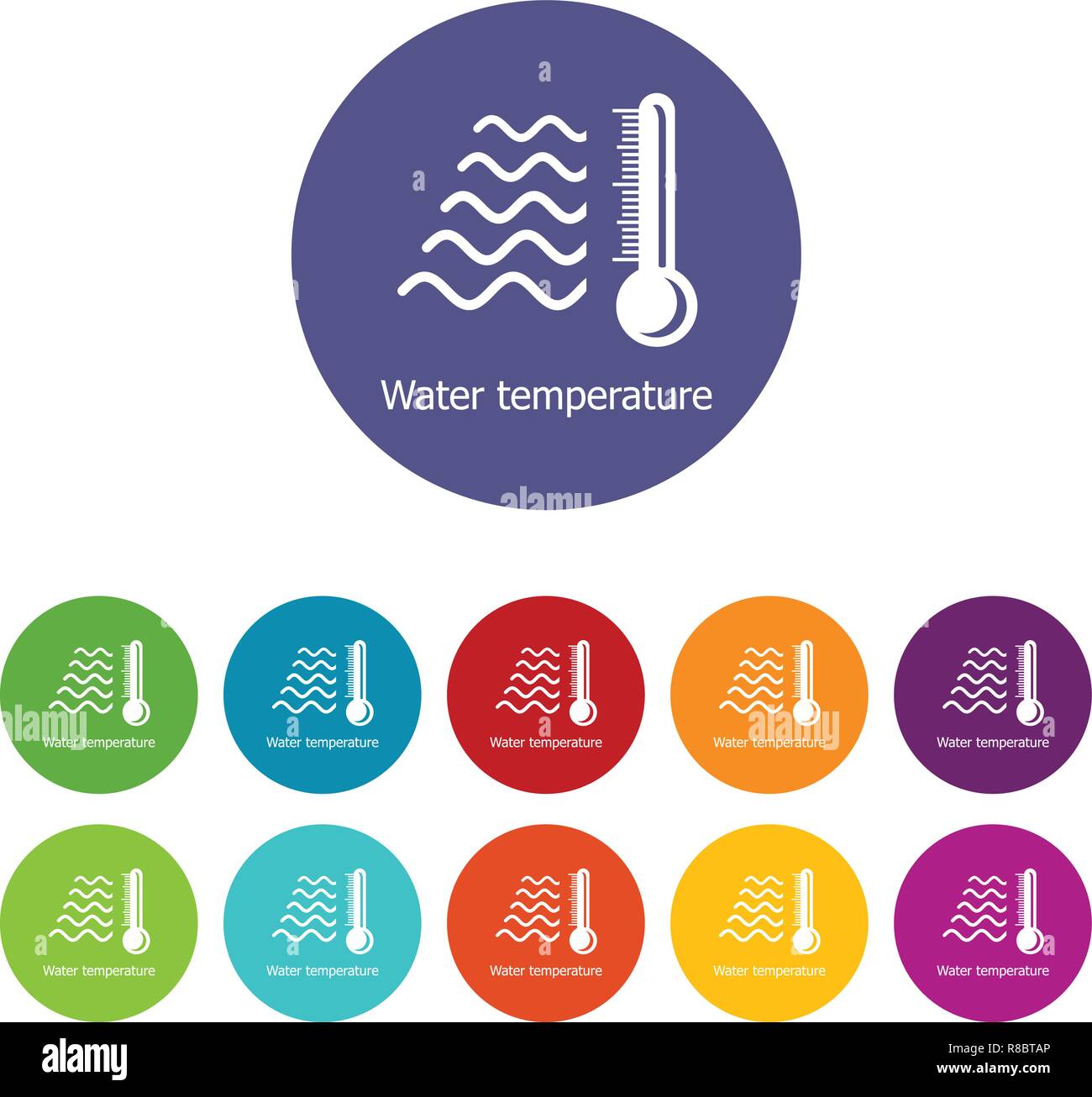 Water temperature icons set vector color Stock Vector Image & Art - Alamy