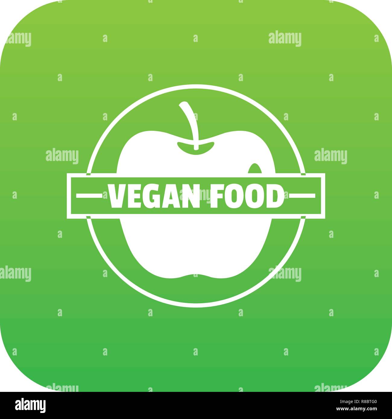 Vegan food icon green vector Stock Vector Image & Art - Alamy