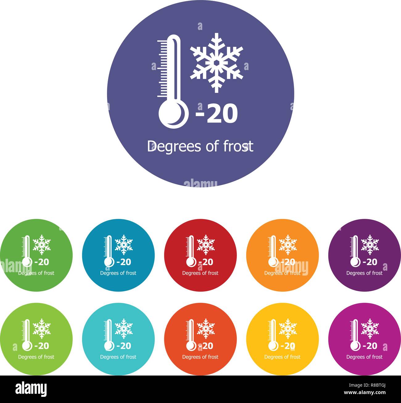 Frost icons set vector color Stock Vector Image & Art - Alamy