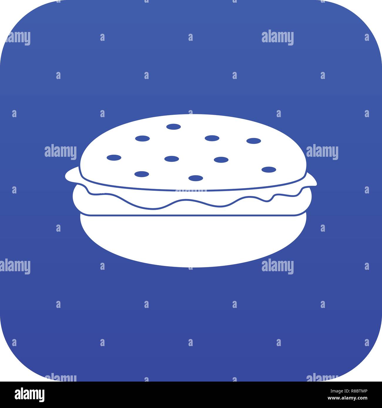 Burger icon digital blue Stock Vector Image & Art - Alamy