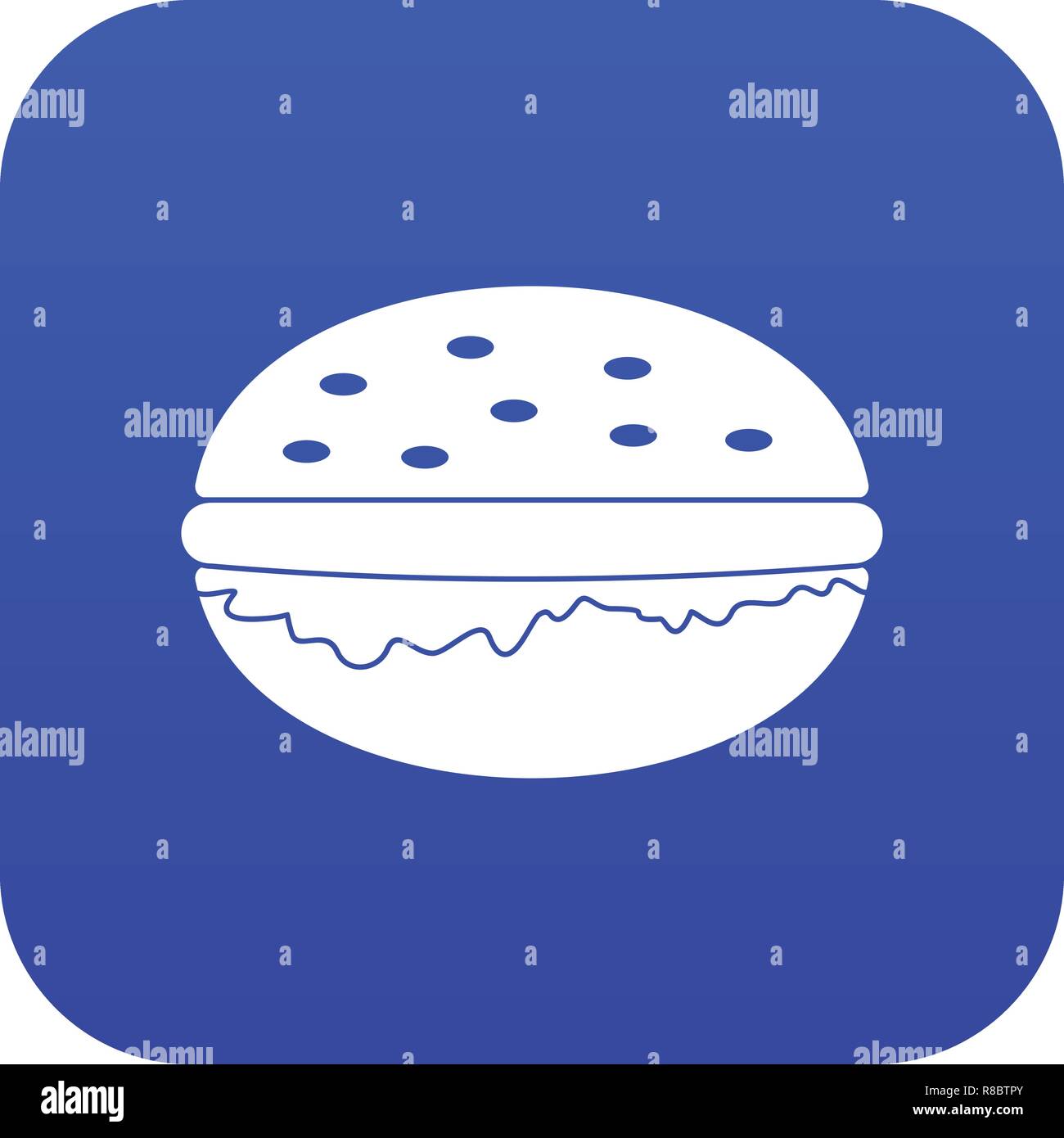Burger icon digital blue Stock Vector Image & Art - Alamy