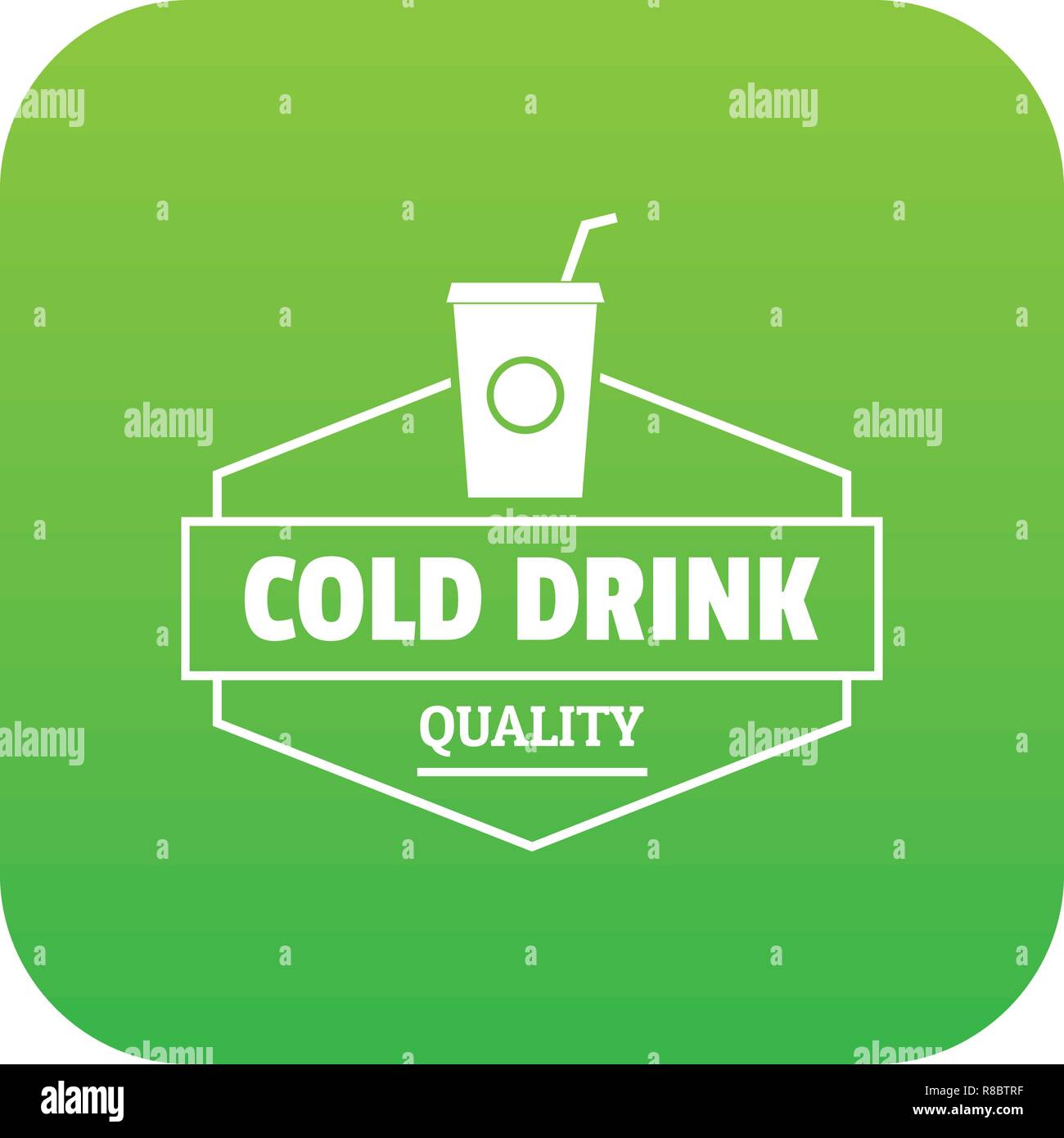 Cold drink icon green vector Stock Vector Image & Art - Alamy