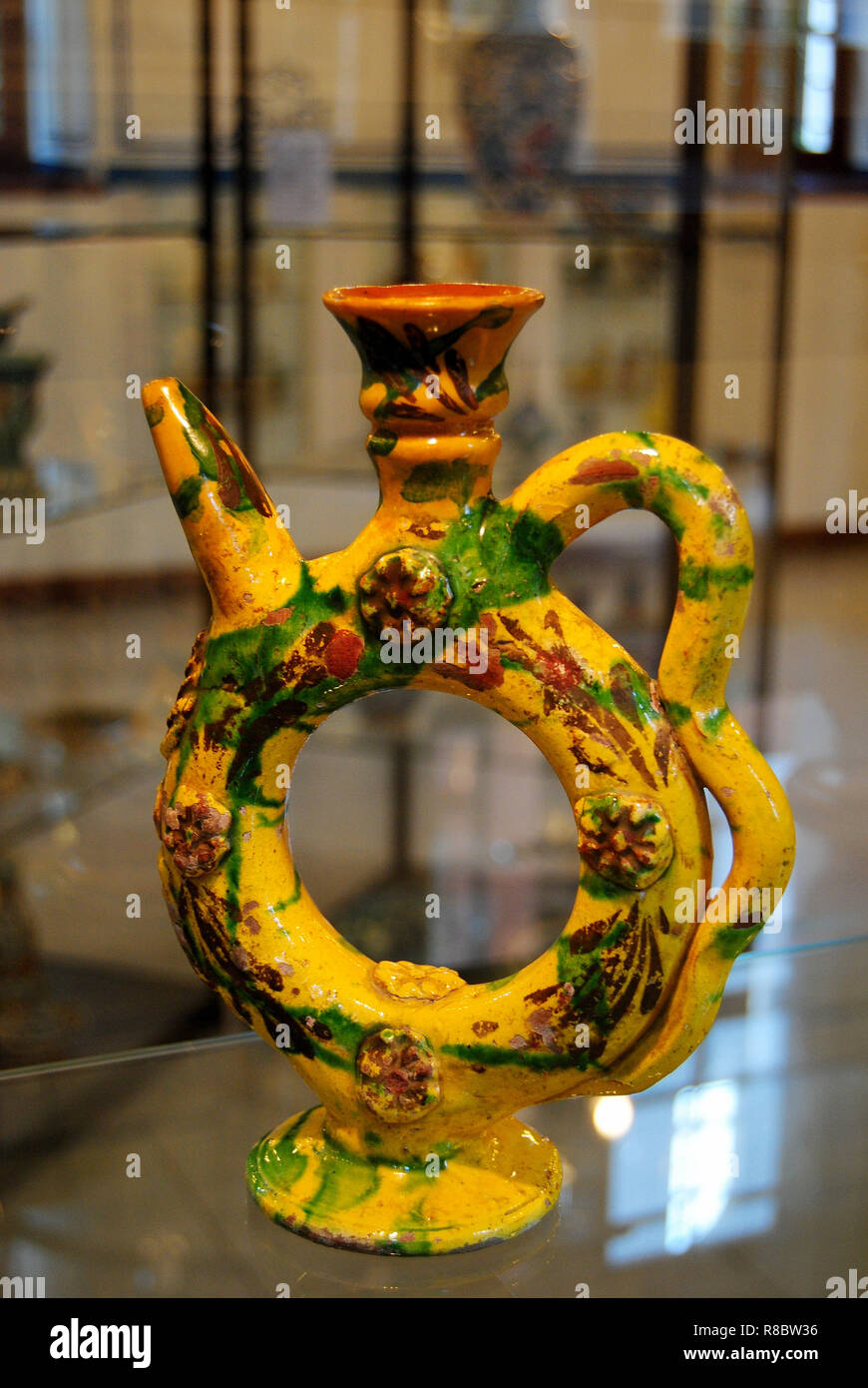 Ancient ring-shaped jug Stock Photo - Alamy