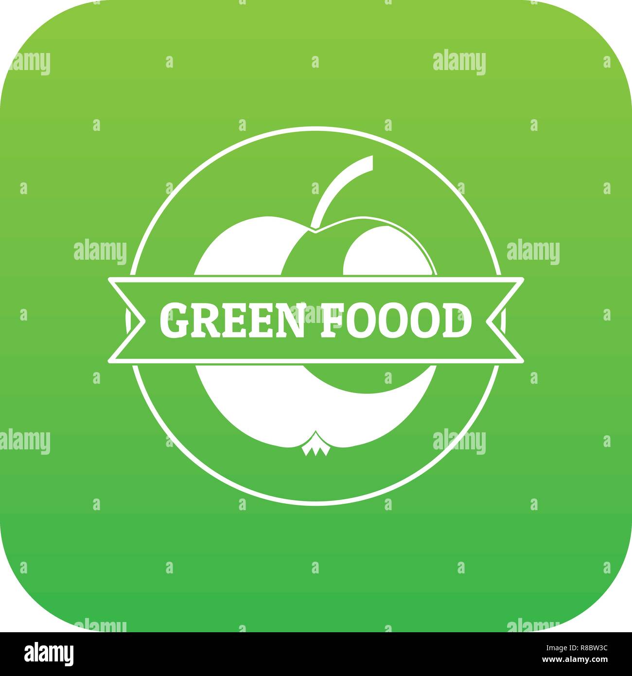 Healthy meal icon green vector Stock Vector Image & Art - Alamy